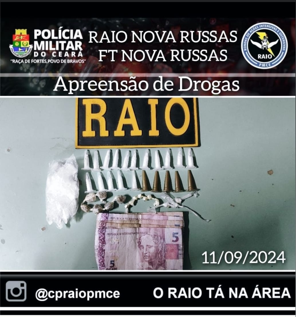 RAIO E FORÇA TÁTICA APREENDEM DROGAS EM MONSENHOR TABOSA – Blog Tony Sales