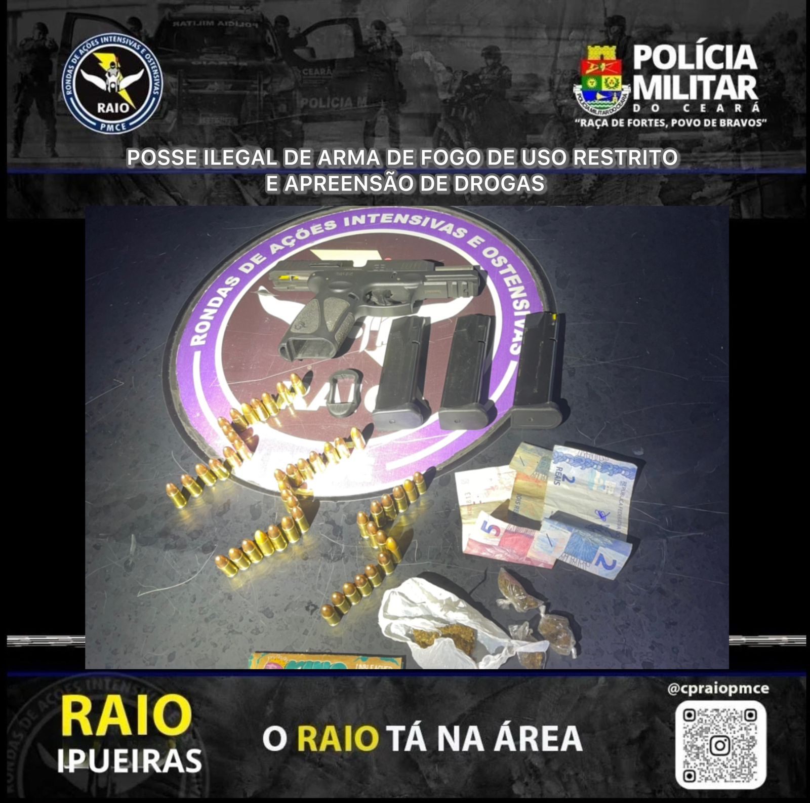 RAIO IPUEIRAS REALIZA APREENSÃO DE DROGAS E ARMA DE FOGO EM IPU – Blog ...